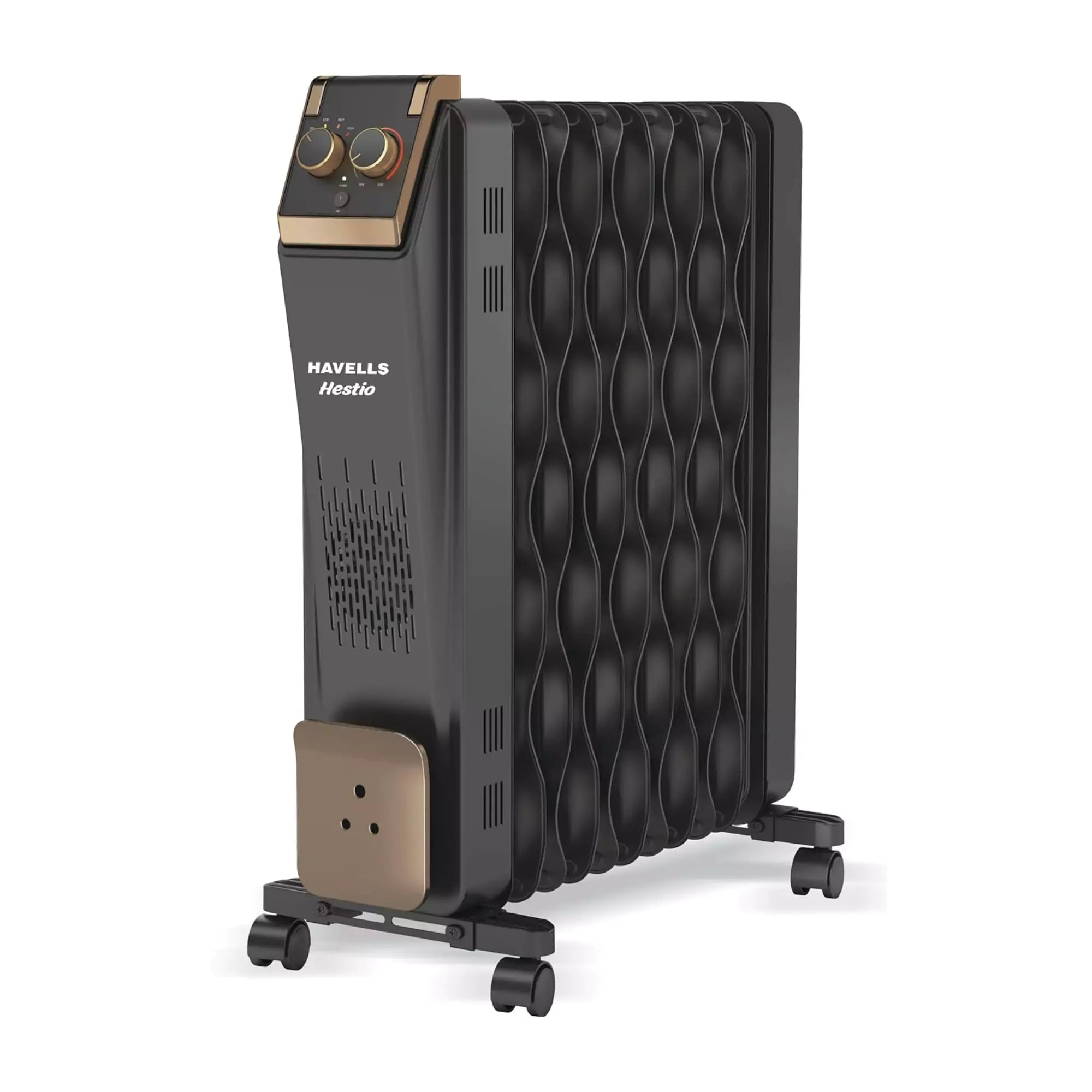 Havells 13 Fin Hestio Straight Fin OFR , 2900 Watt (Pack of 1, Black ...